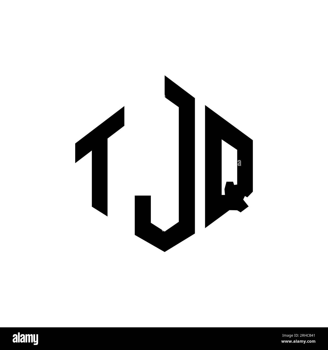 TJQ letter logo design with polygon shape. TJQ polygon and cube shape ...