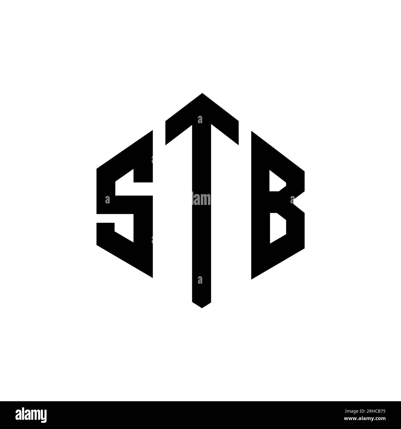 STB letter logo design with polygon shape. STB polygon and cube shape ...