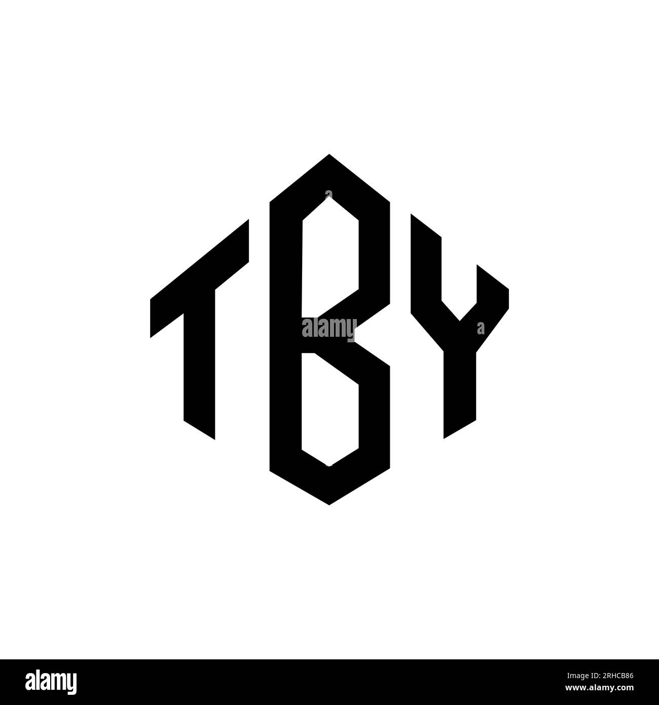 TBY letter logo design with polygon shape. TBY polygon and cube shape ...