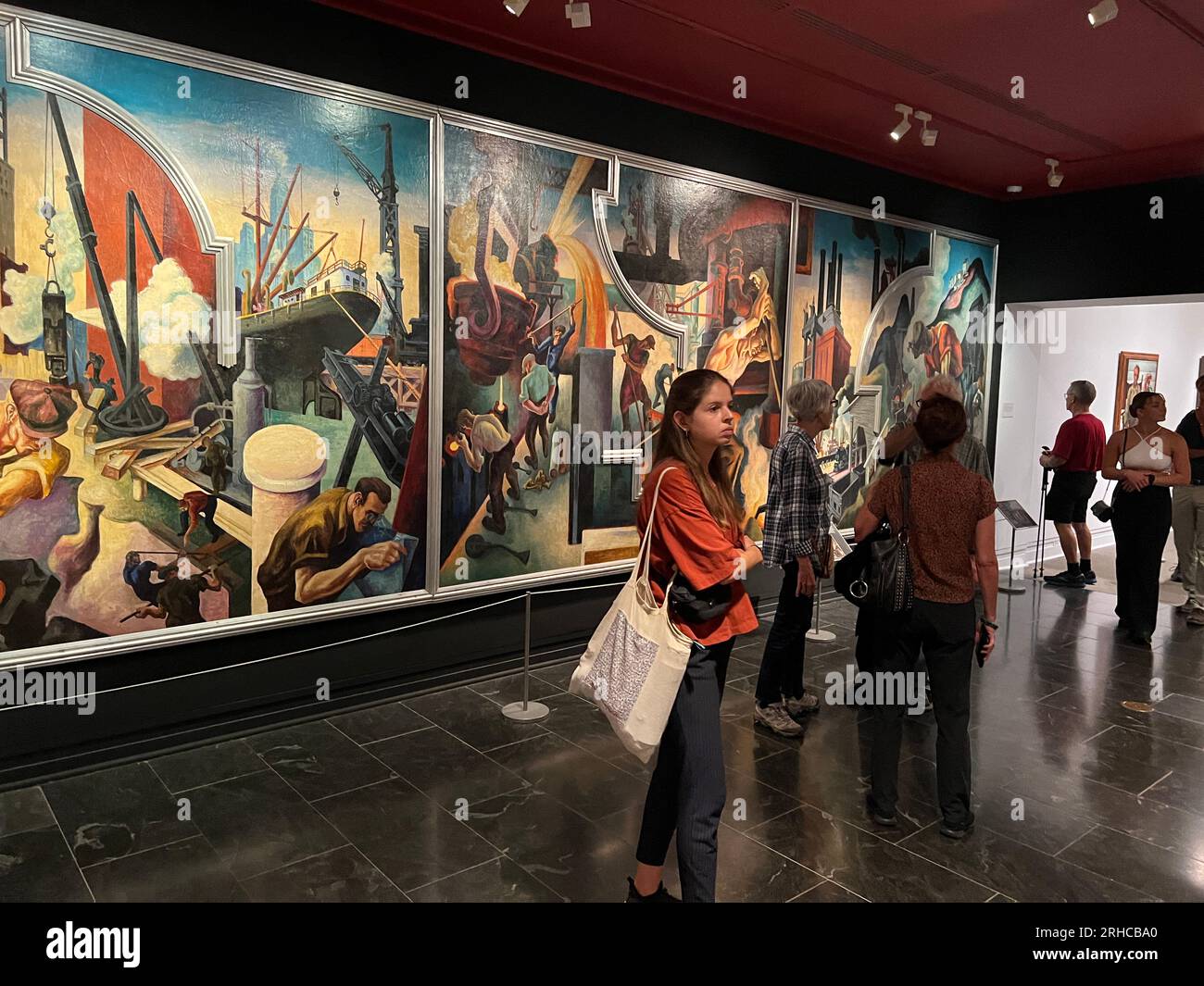 Various panels from Thomas Hart Benton's "America Today" at the ...