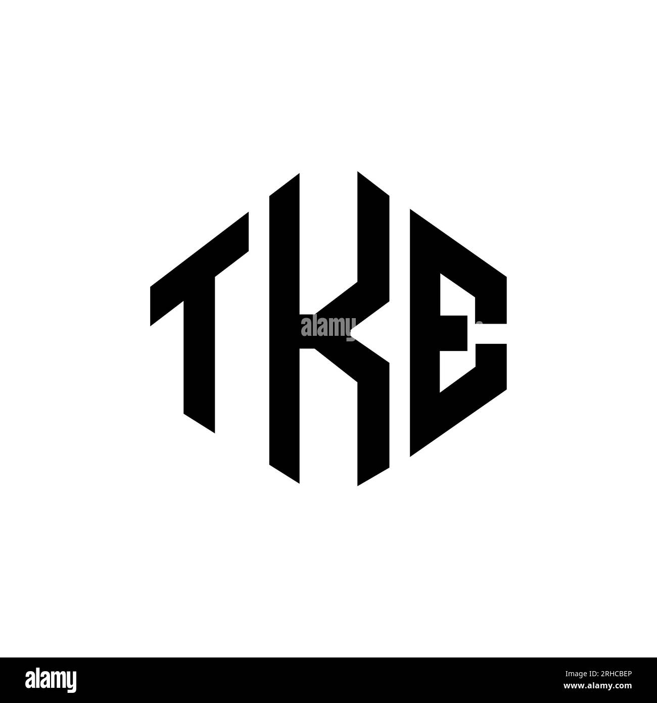 TKE letter logo design with polygon shape. TKE polygon and cube shape ...