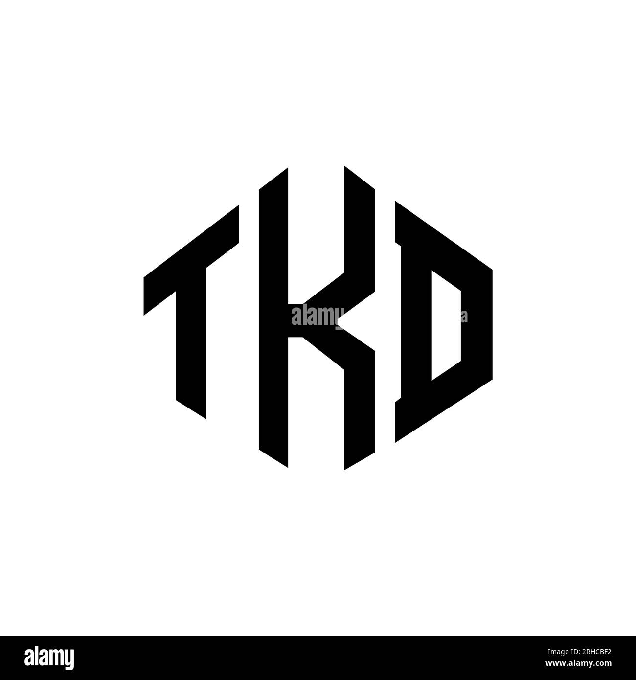 TKD letter logo design with polygon shape. TKD polygon and cube shape ...