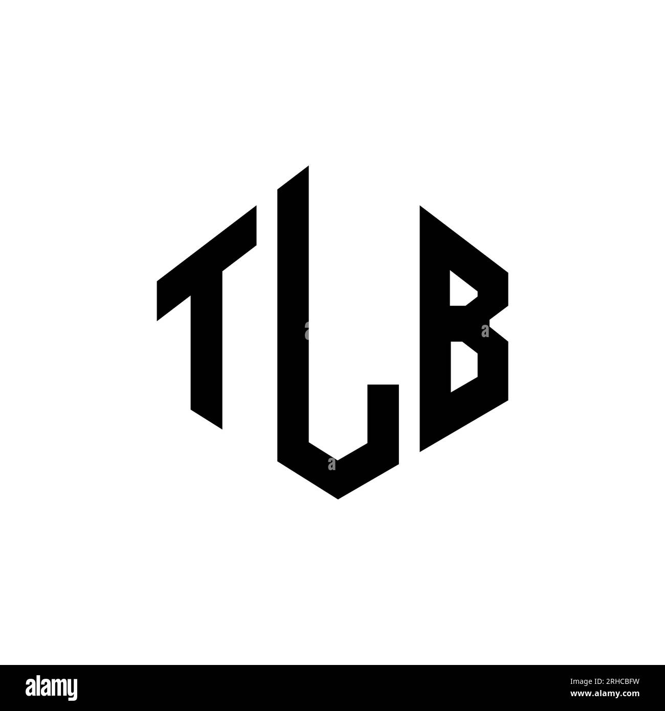 TLB letter logo design with polygon shape. TLB polygon and cube shape ...