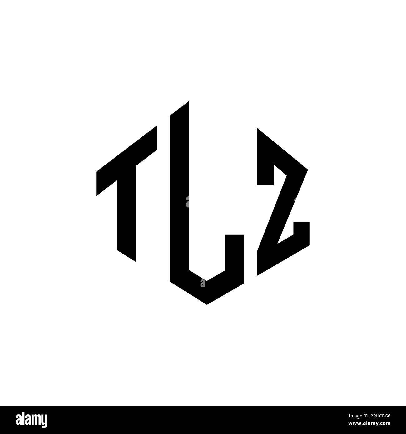 TLZ letter logo design with polygon shape. TLZ polygon and cube shape ...