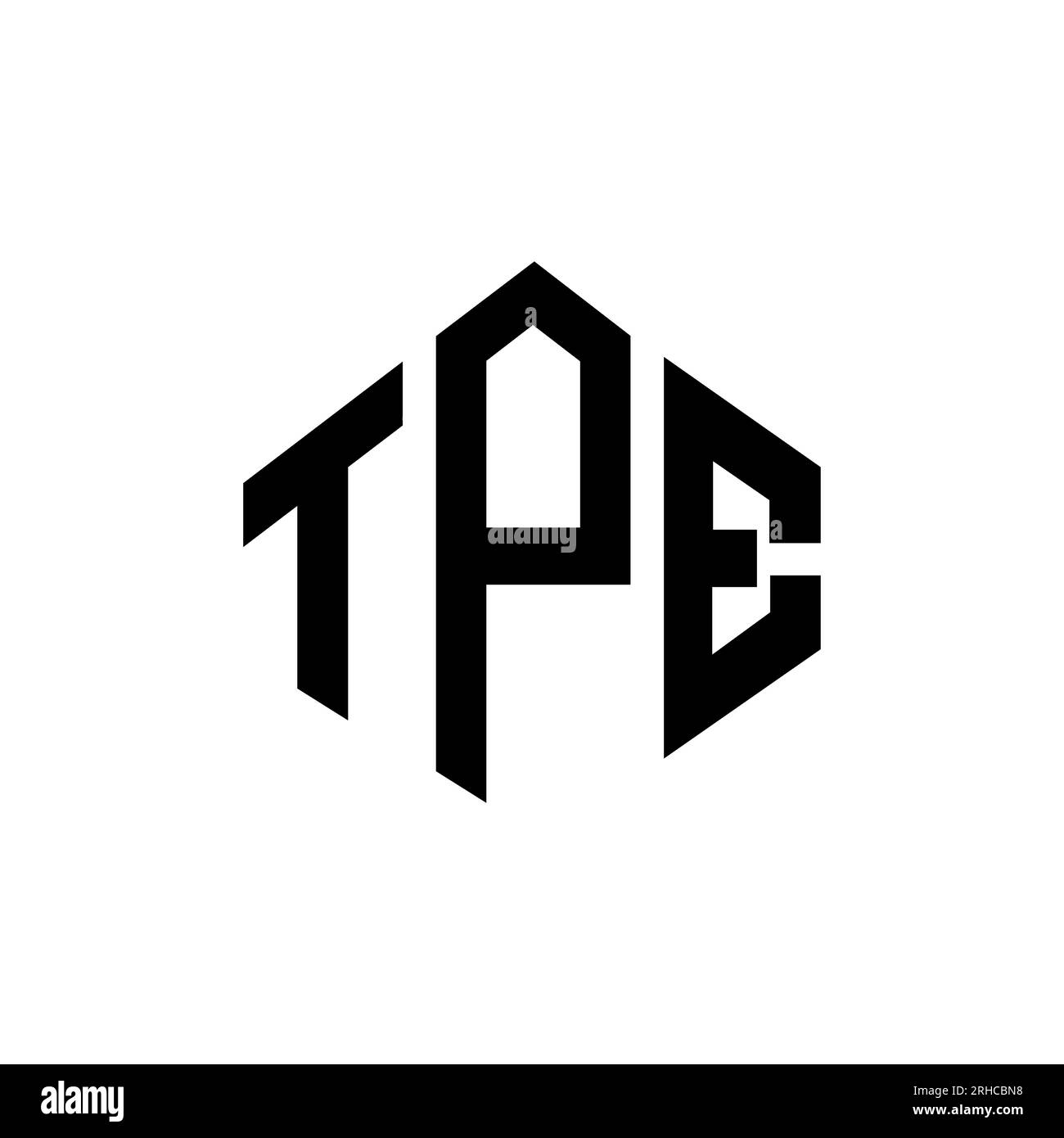 TPE letter logo design with polygon shape. TPE polygon and cube shape ...