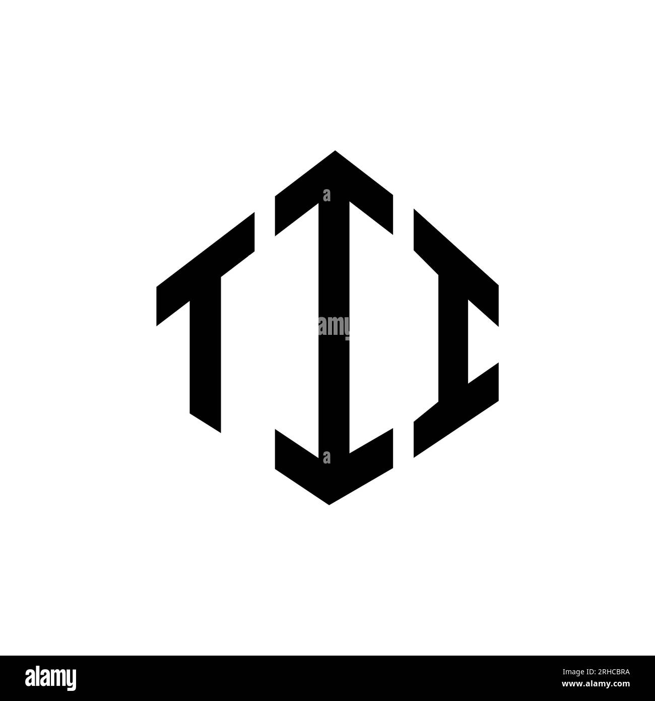TII letter logo design with polygon shape. TII polygon and cube shape ...