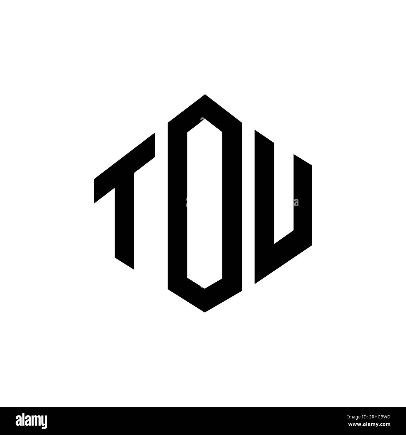 TOU letter logo design with polygon shape. TOU polygon and cube shape ...