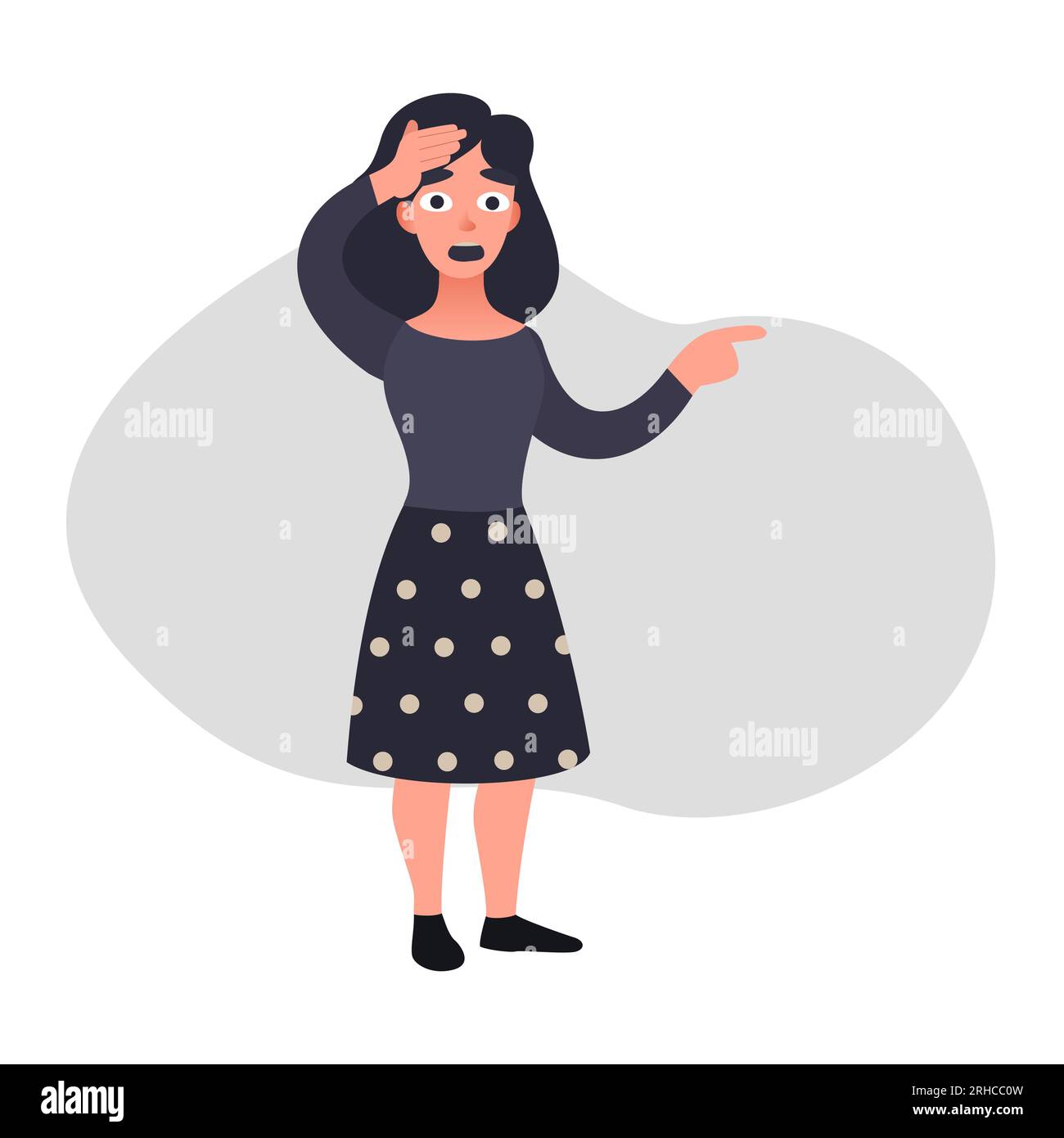 Surprised Girl Drawing