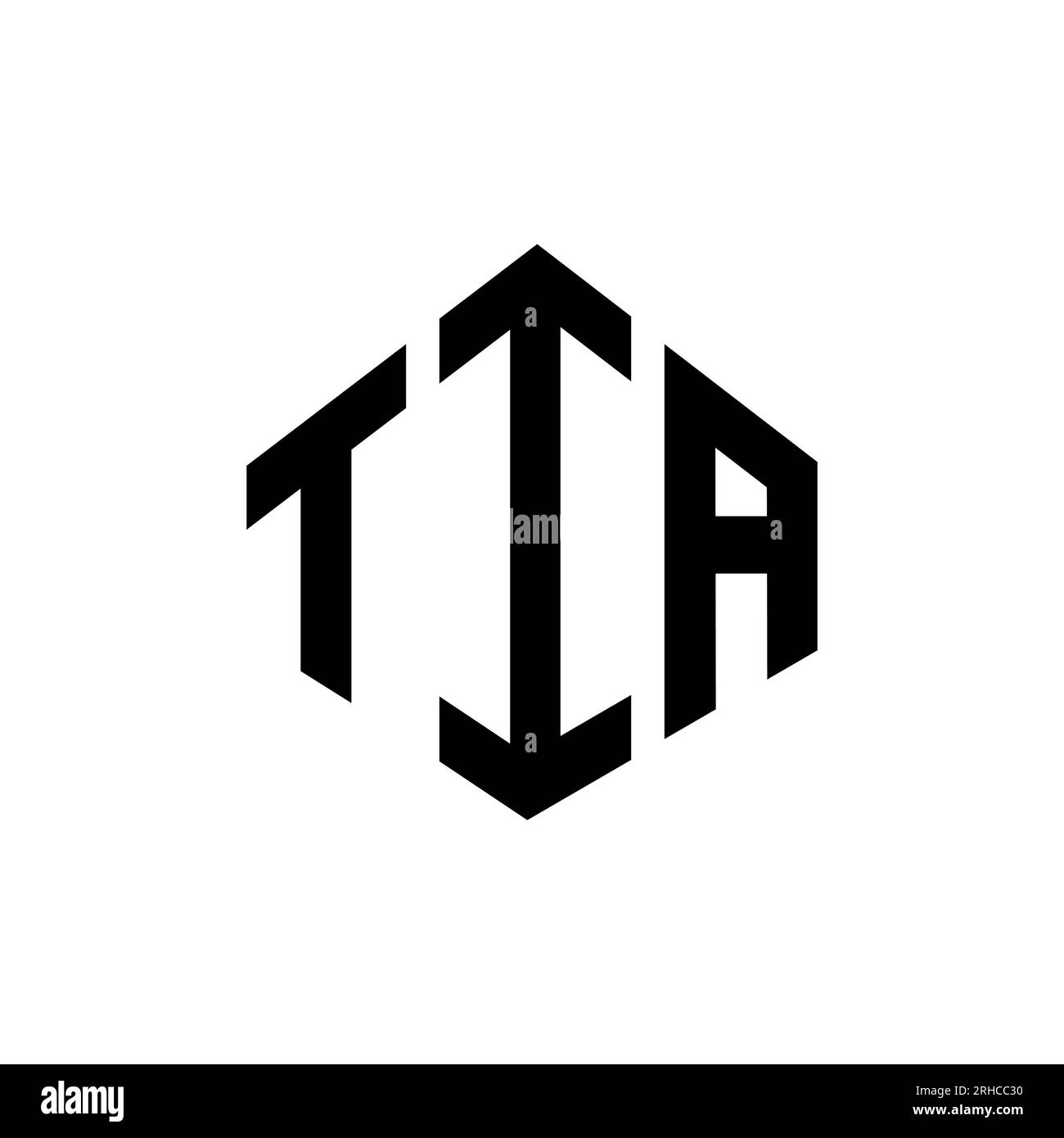 TIA letter logo design with polygon shape. TIA polygon and cube shape ...