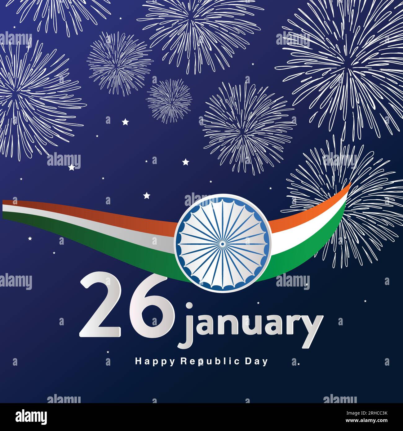 Indian Republic day banner design with text 26 January - Vector ...