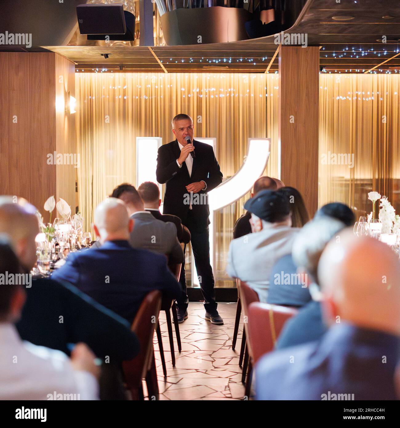Ricardo Guadalupe, CEO of Hublot during a speech at a private dining ...