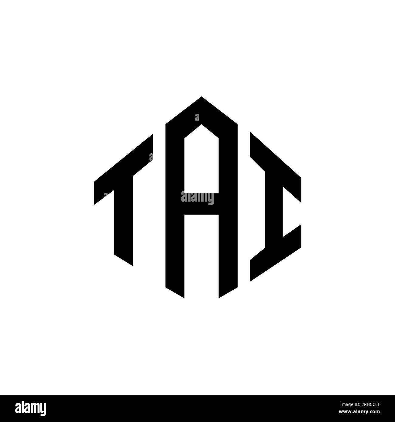 TAI letter logo design with polygon shape. TAI polygon and cube shape ...