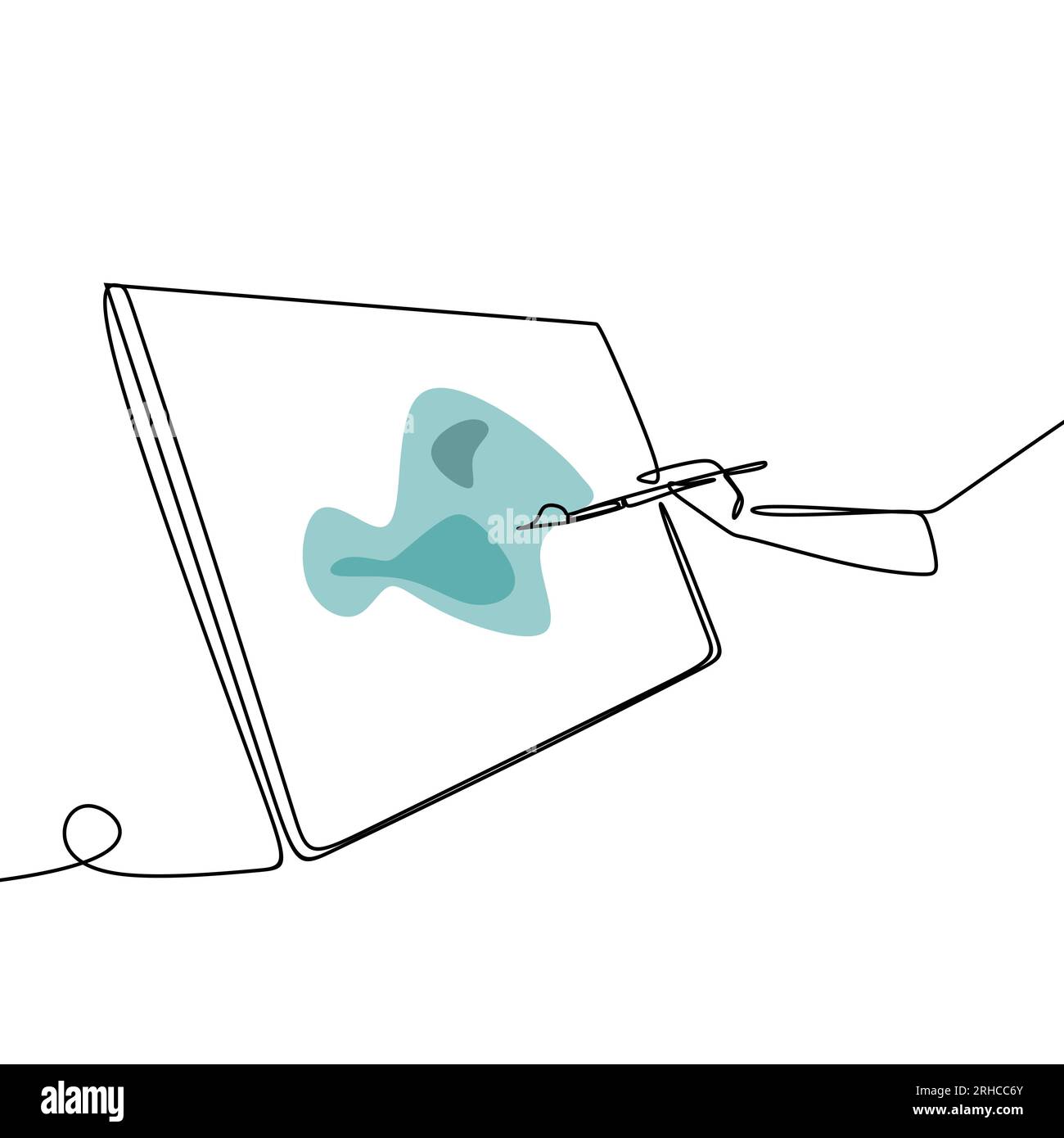 One brush painting on Stock Vector Images - Alamy