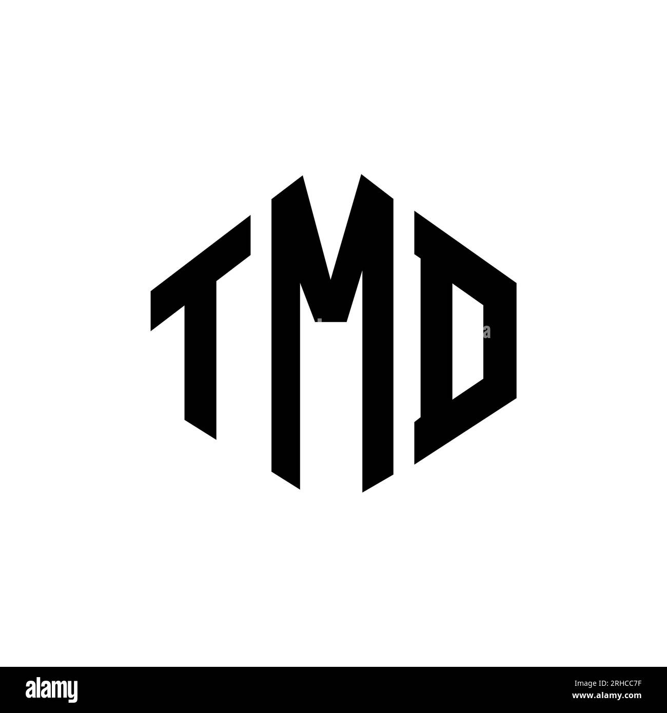 TMD letter logo design with polygon shape. TMD polygon and cube shape ...
