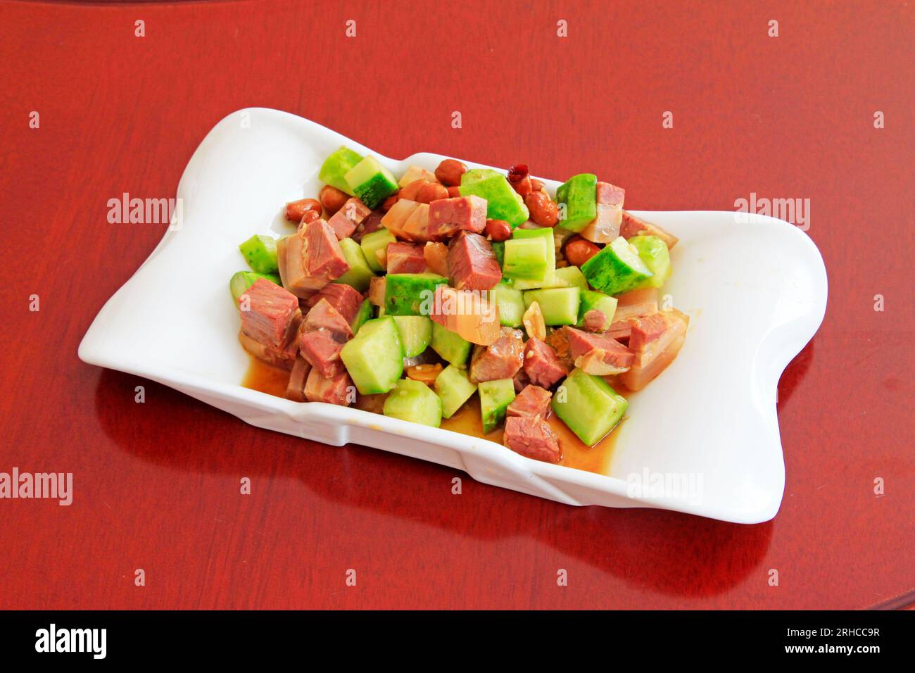 Flesh of donkey characteristics snacks on a table Stock Photo - Alamy