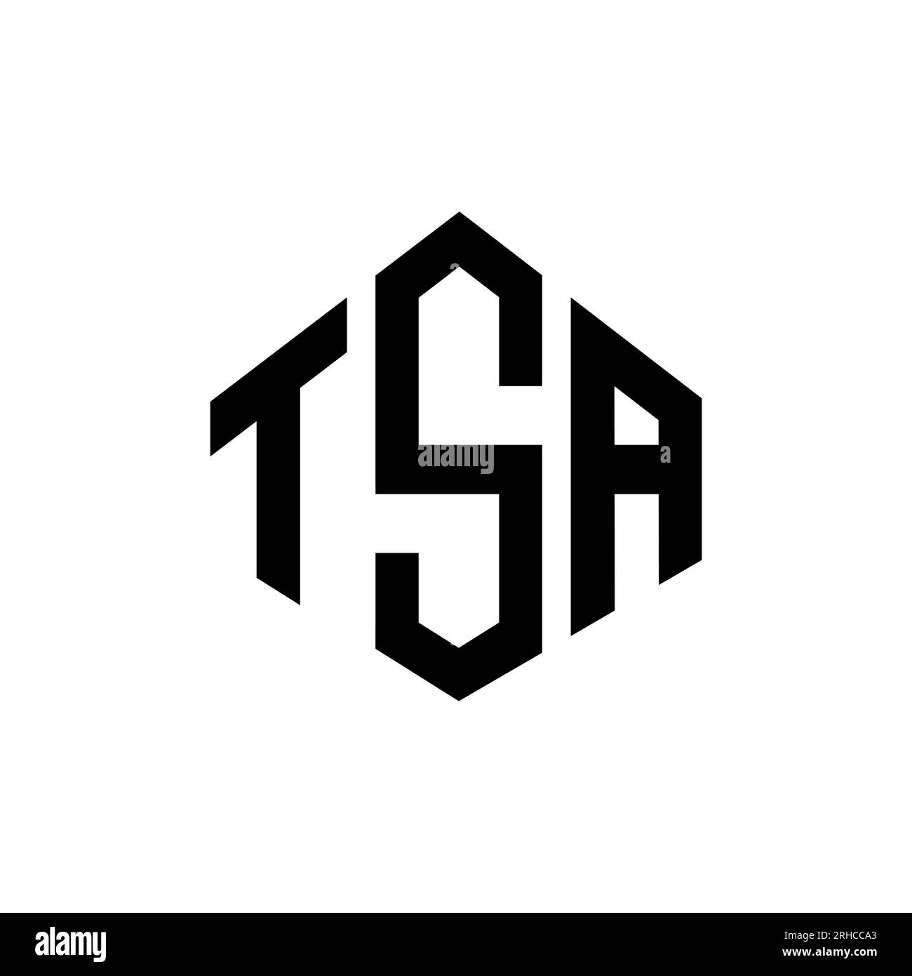 TSA letter logo design with polygon shape. TSA polygon and cube shape ...