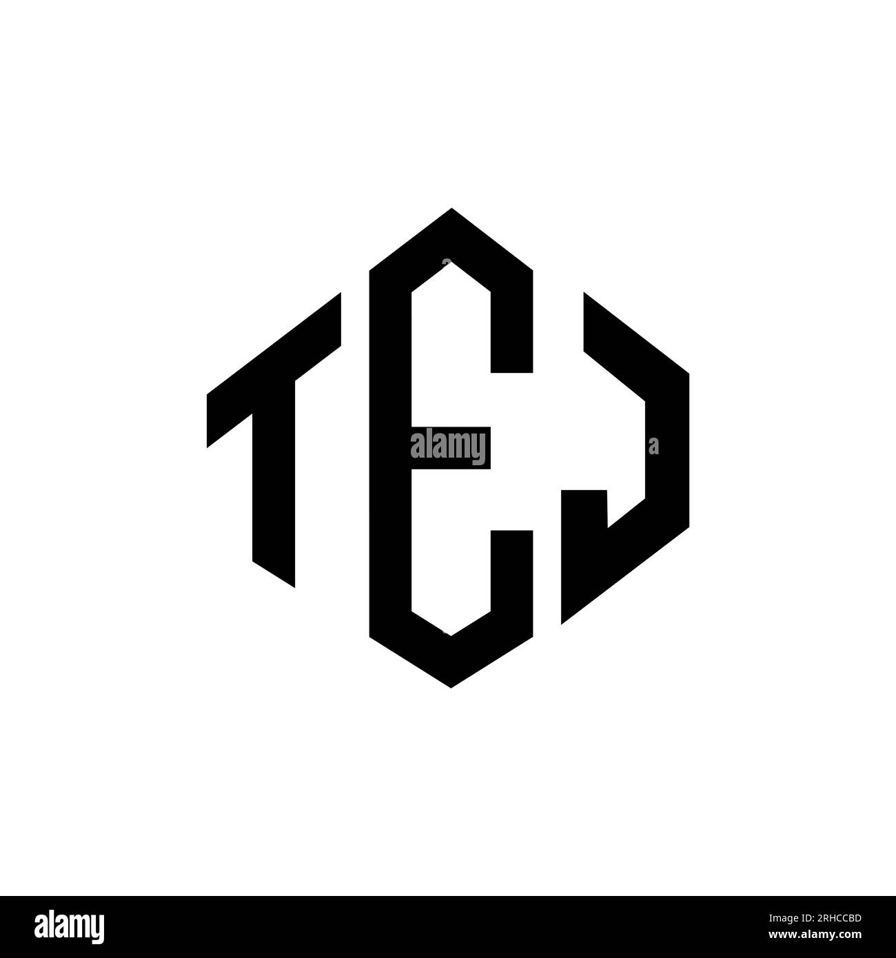 TEJ letter logo design with polygon shape. TEJ polygon and cube shape ...