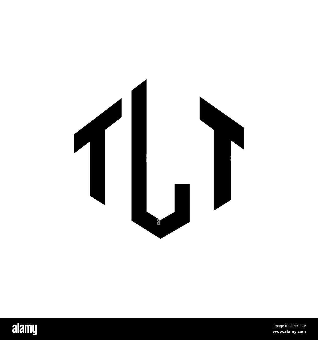 TLT letter logo design with polygon shape. TLT polygon and cube shape ...