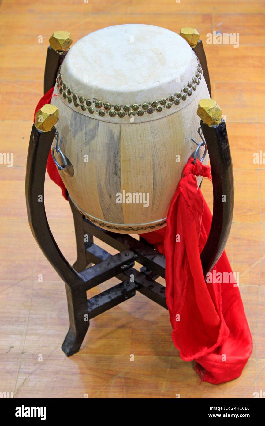 percussion instruments - china big drum, closeup of pictures Stock ...