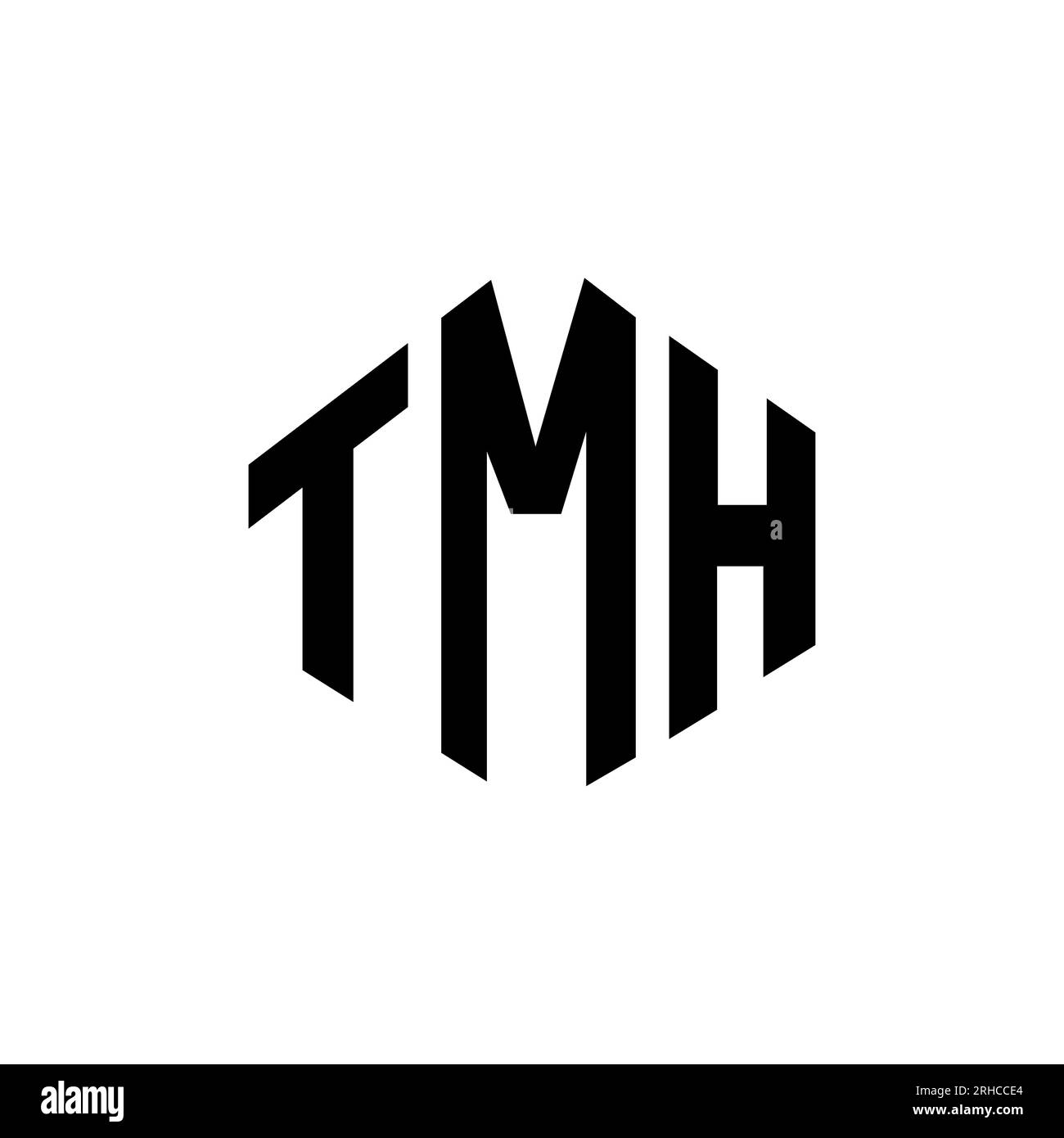 TMH letter logo design with polygon shape. TMH polygon and cube shape ...