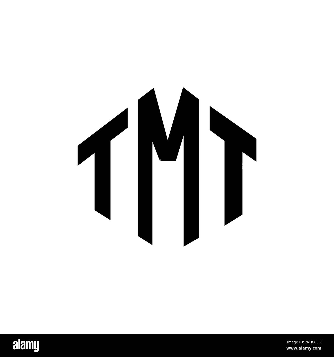 TMT letter logo design with polygon shape. TMT polygon and cube shape logo design. TMT hexagon ...