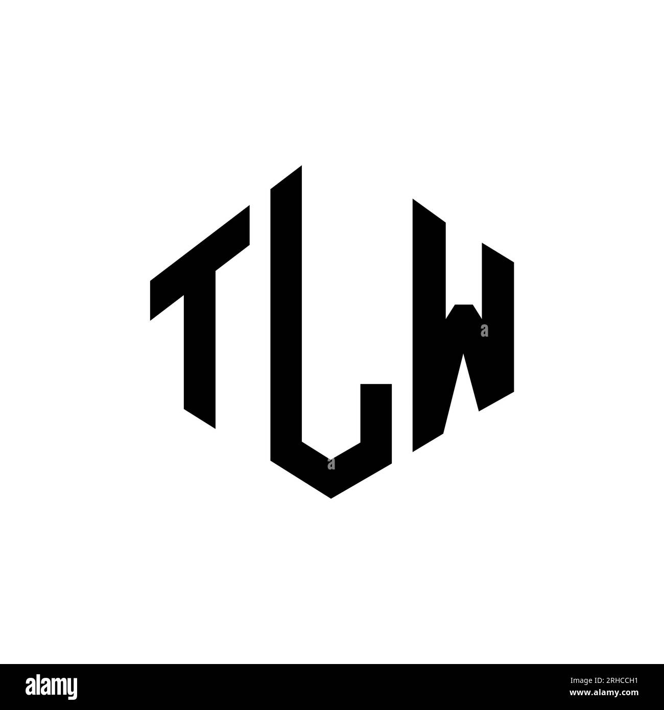 TLW letter logo design with polygon shape. TLW polygon and cube shape ...