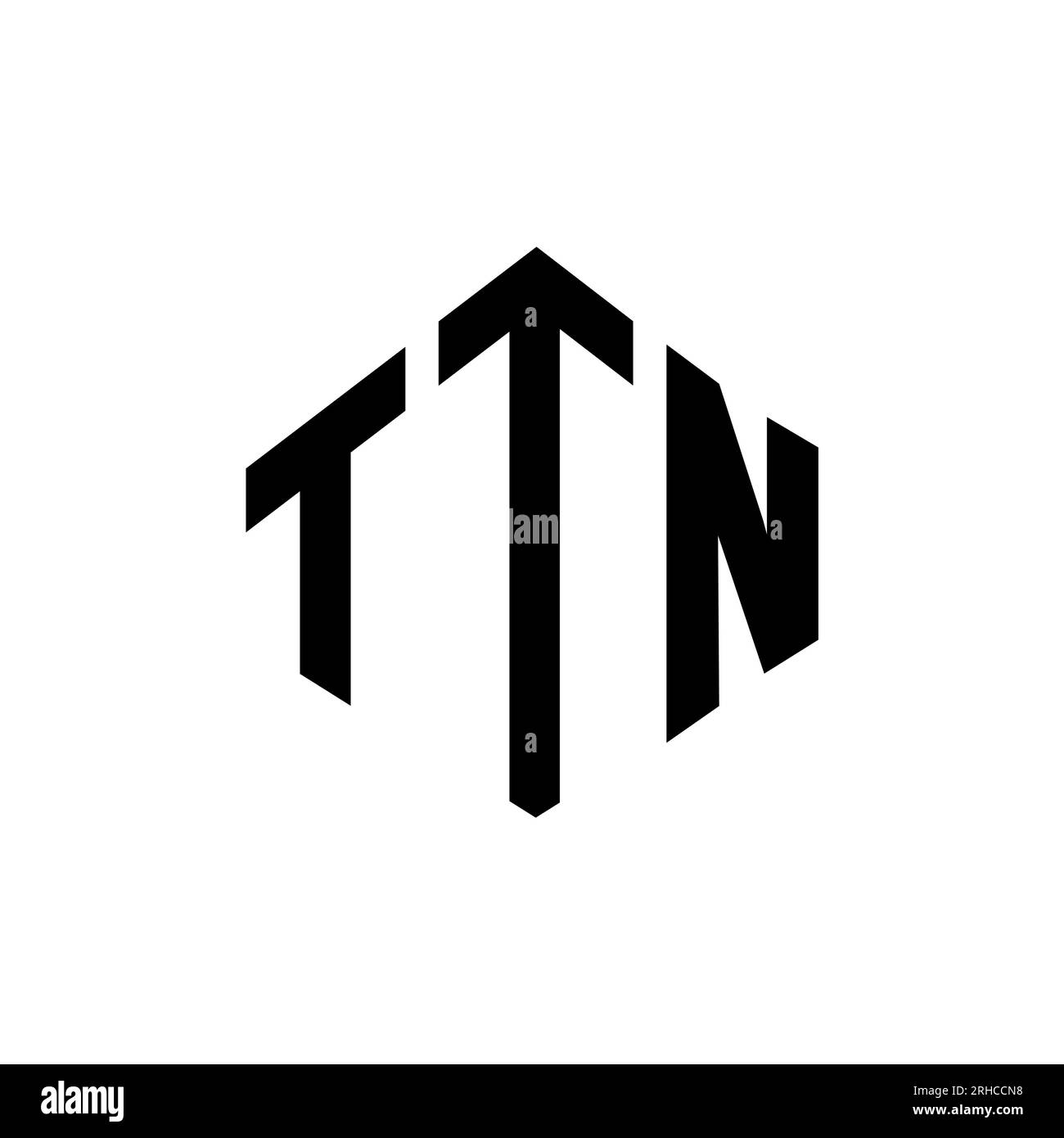 TTN letter logo design with polygon shape. TTN polygon and cube shape ...