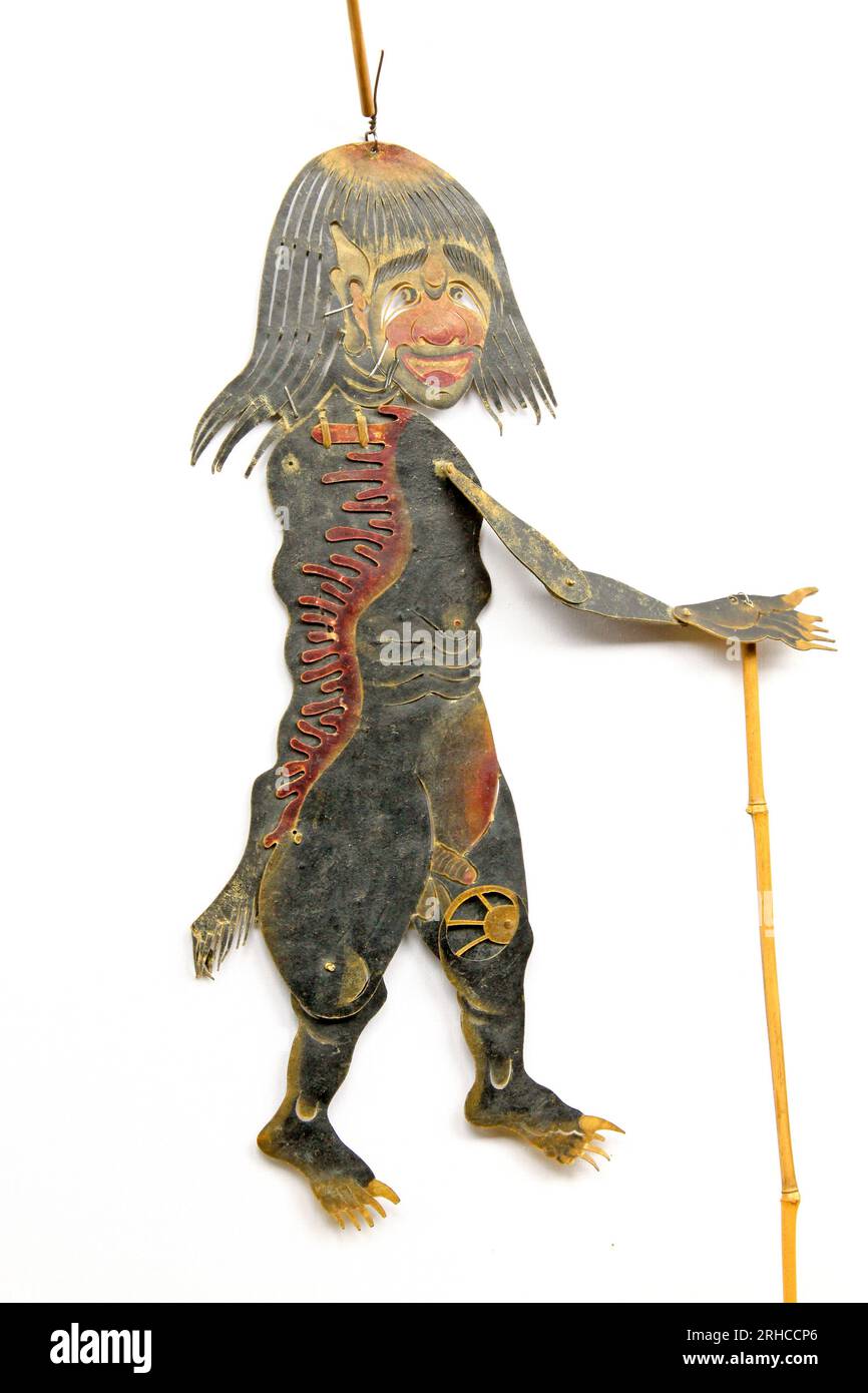 Shadow play puppet props -- character, closeup of photo Stock Photo - Alamy