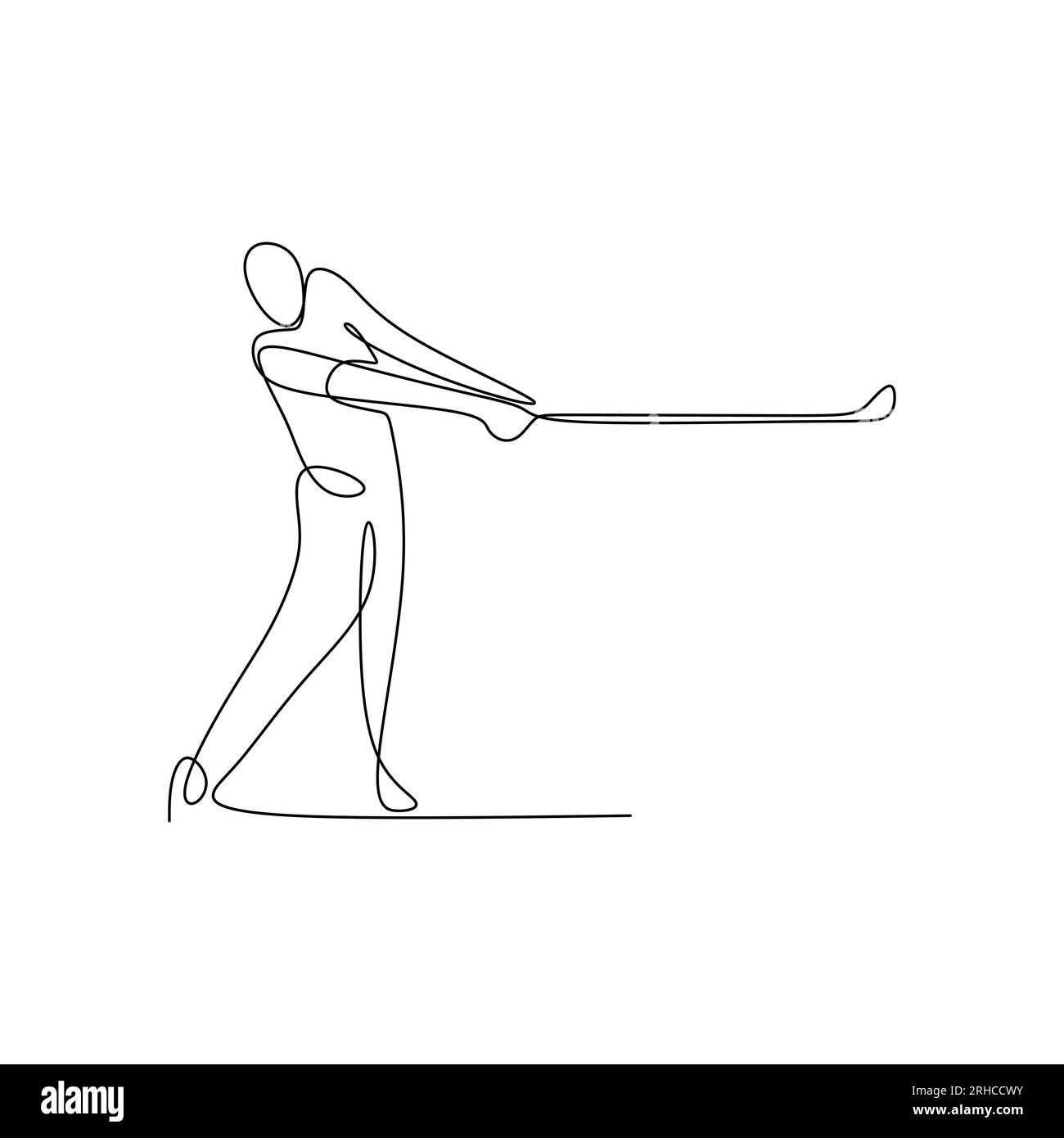 Golf player one line Cut Out Stock Images & Pictures - Alamy