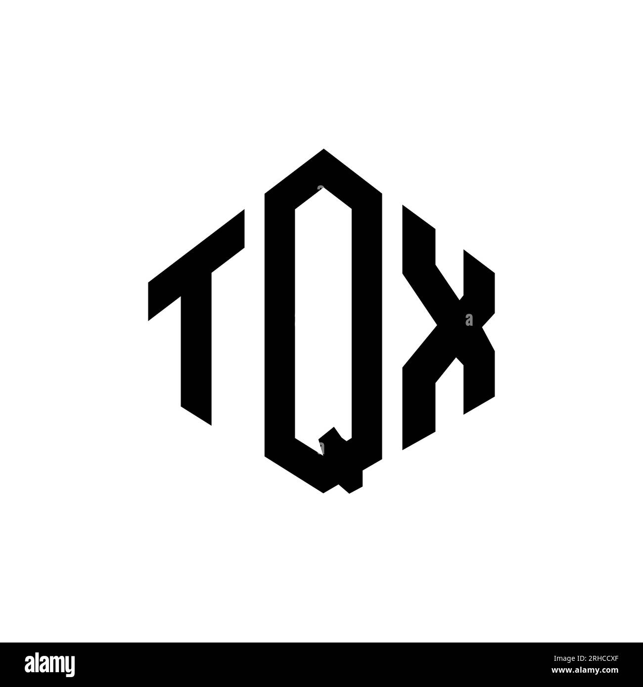 TQX letter logo design with polygon shape. TQX polygon and cube shape ...