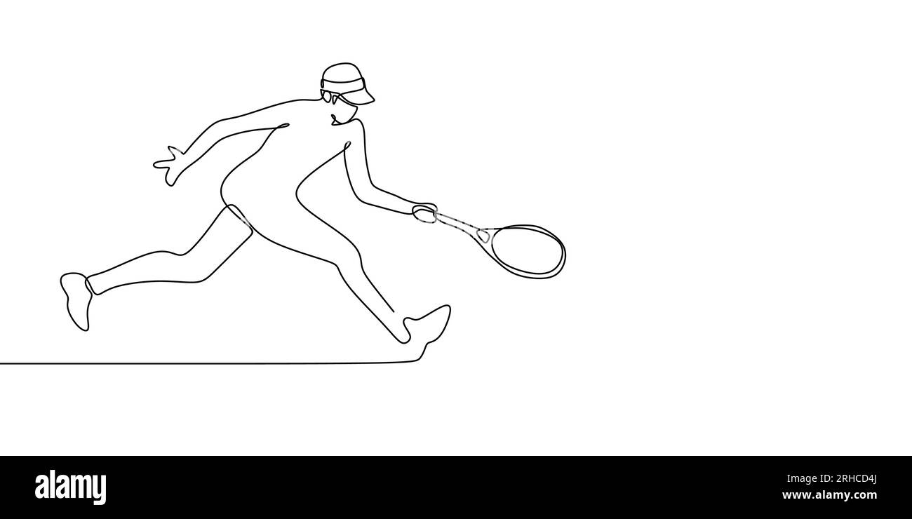 Tennis line drawing hi-res stock photography and images - Alamy