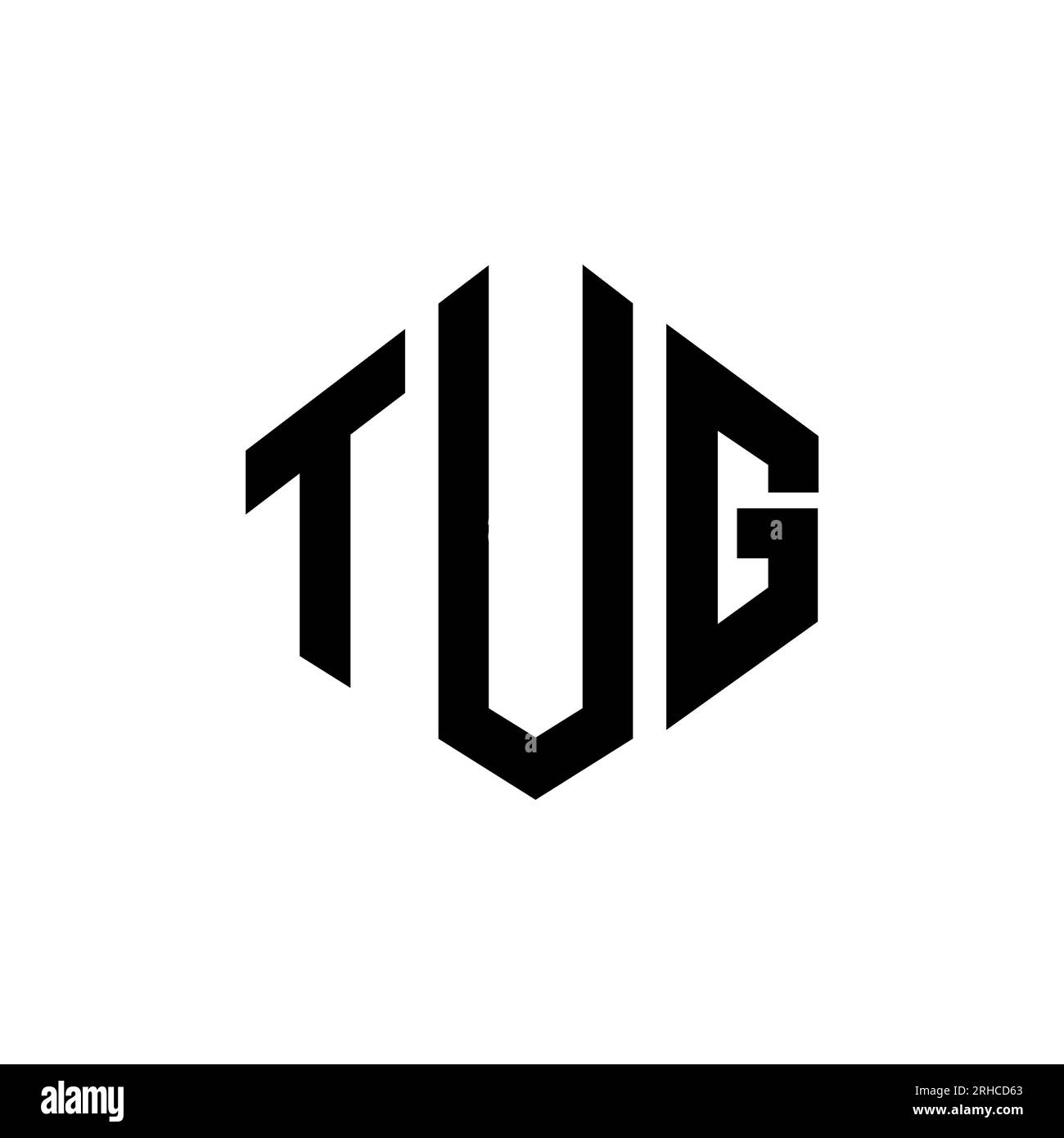 TUG letter logo design with polygon shape. TUG polygon and cube shape ...
