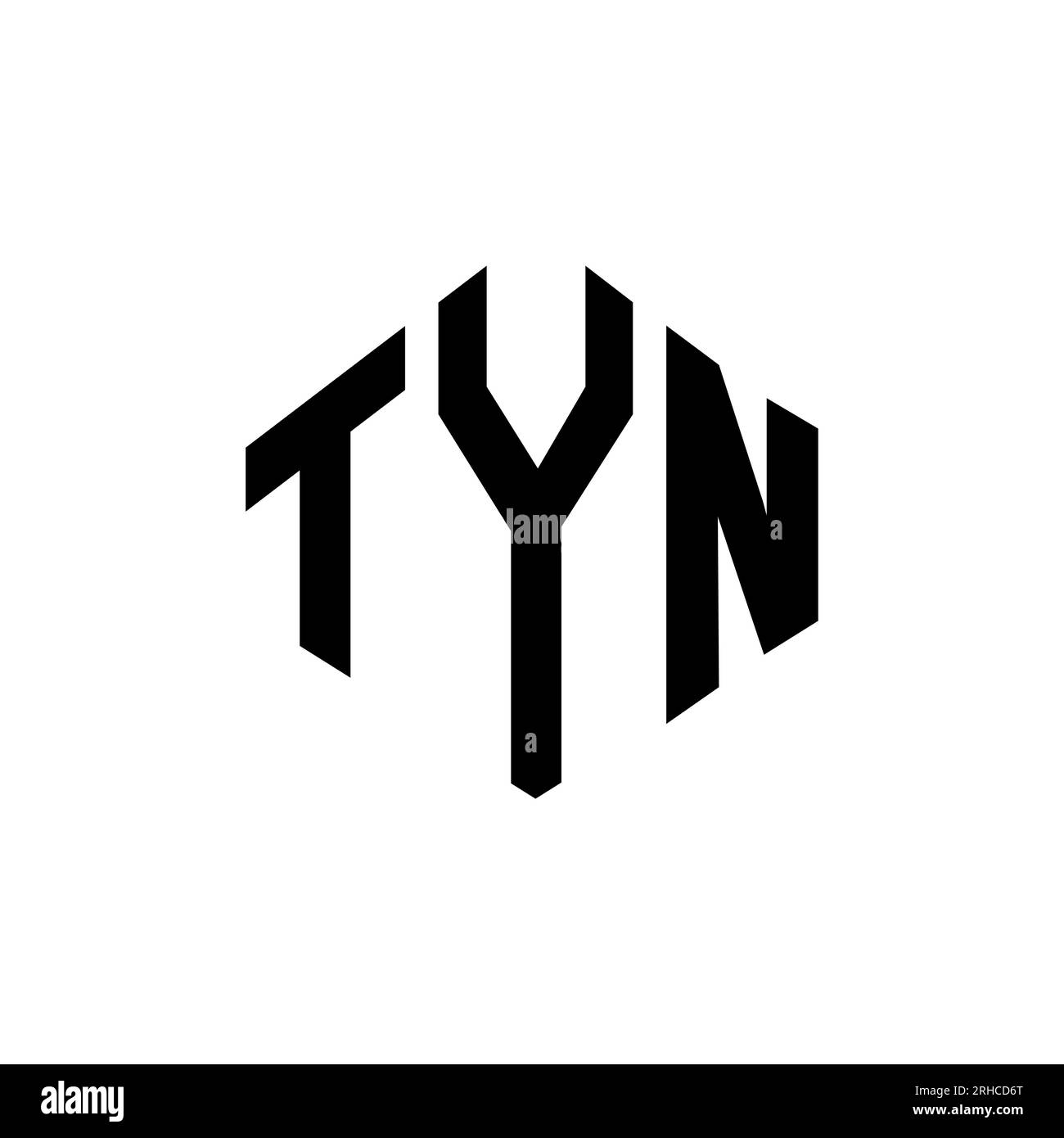 TYN letter logo design with polygon shape. TYN polygon and cube shape ...