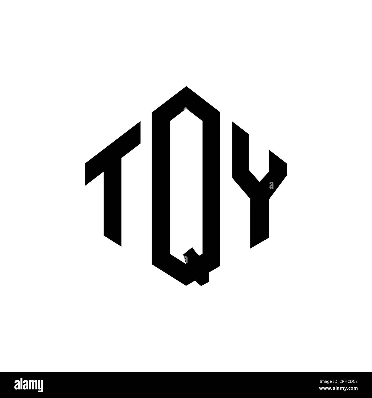 TQY letter logo design with polygon shape. TQY polygon and cube shape ...