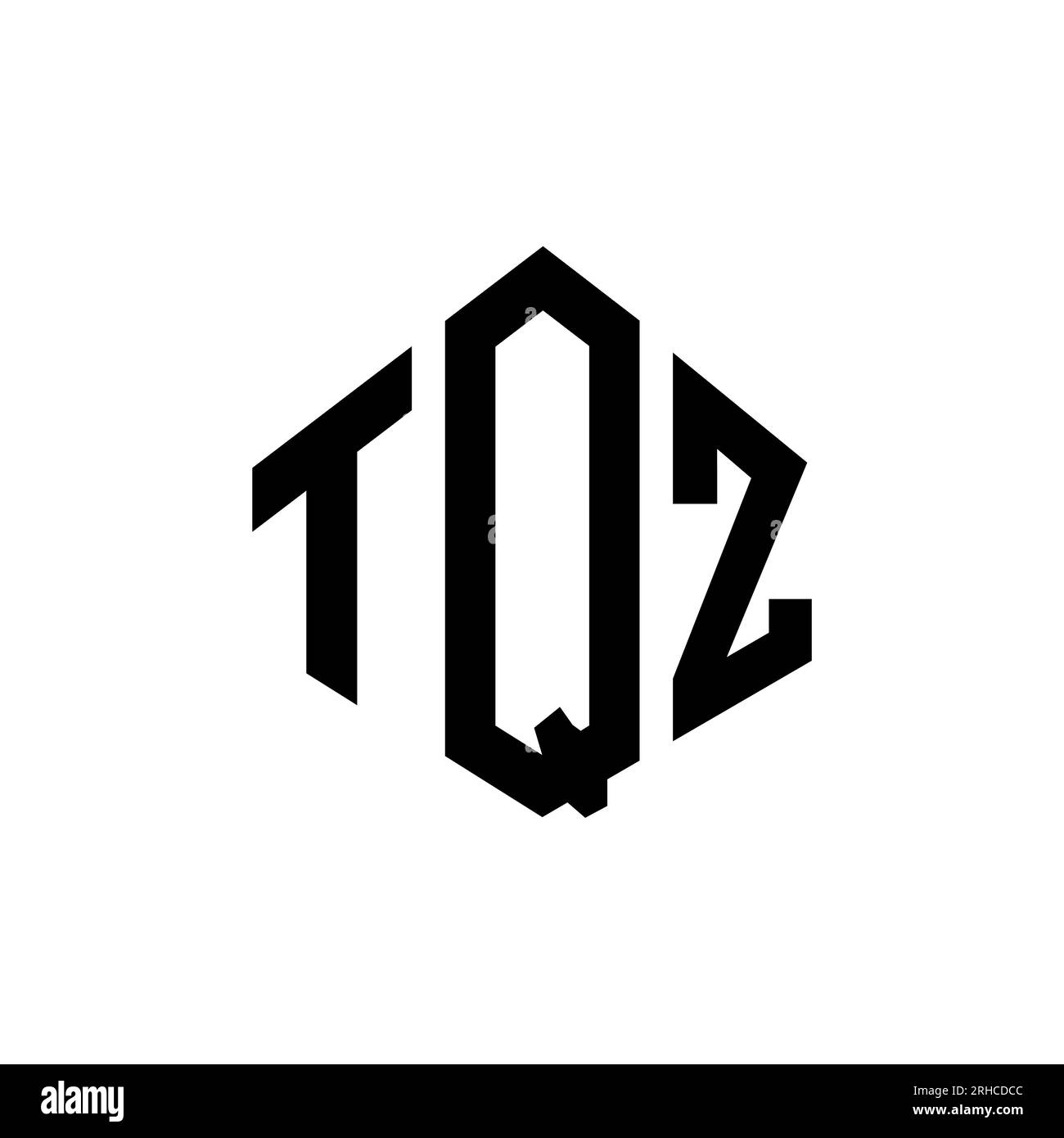TQZ letter logo design with polygon shape. TQZ polygon and cube shape ...