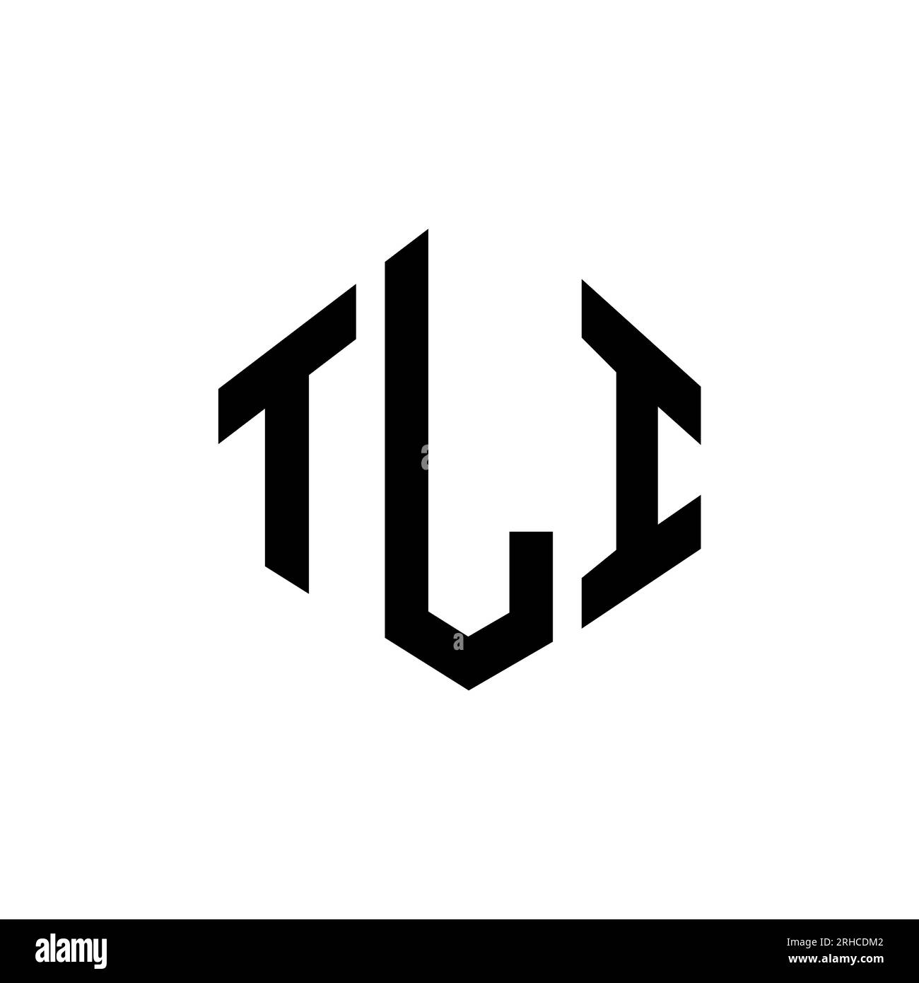 TLI letter logo design with polygon shape. TLI polygon and cube shape ...