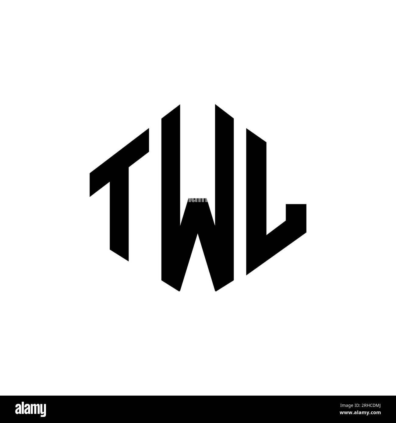 TWL letter logo design with polygon shape. TWL polygon and cube shape ...
