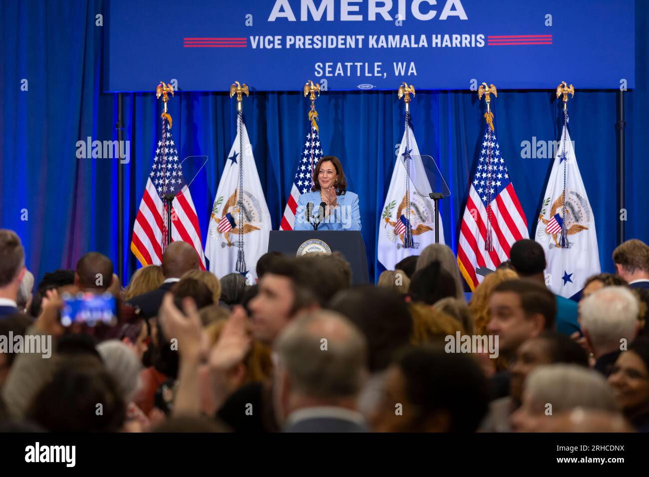 Seattle, Washington, USA. 15th August, 2023. Vice President Kamala ...
