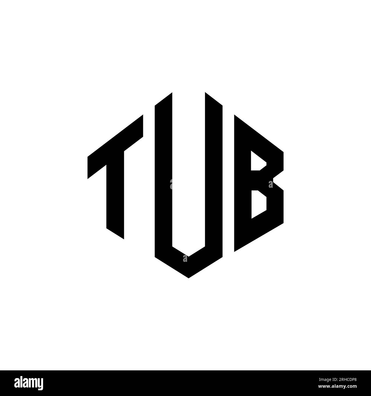 TUB letter logo design with polygon shape. TUB polygon and cube shape ...