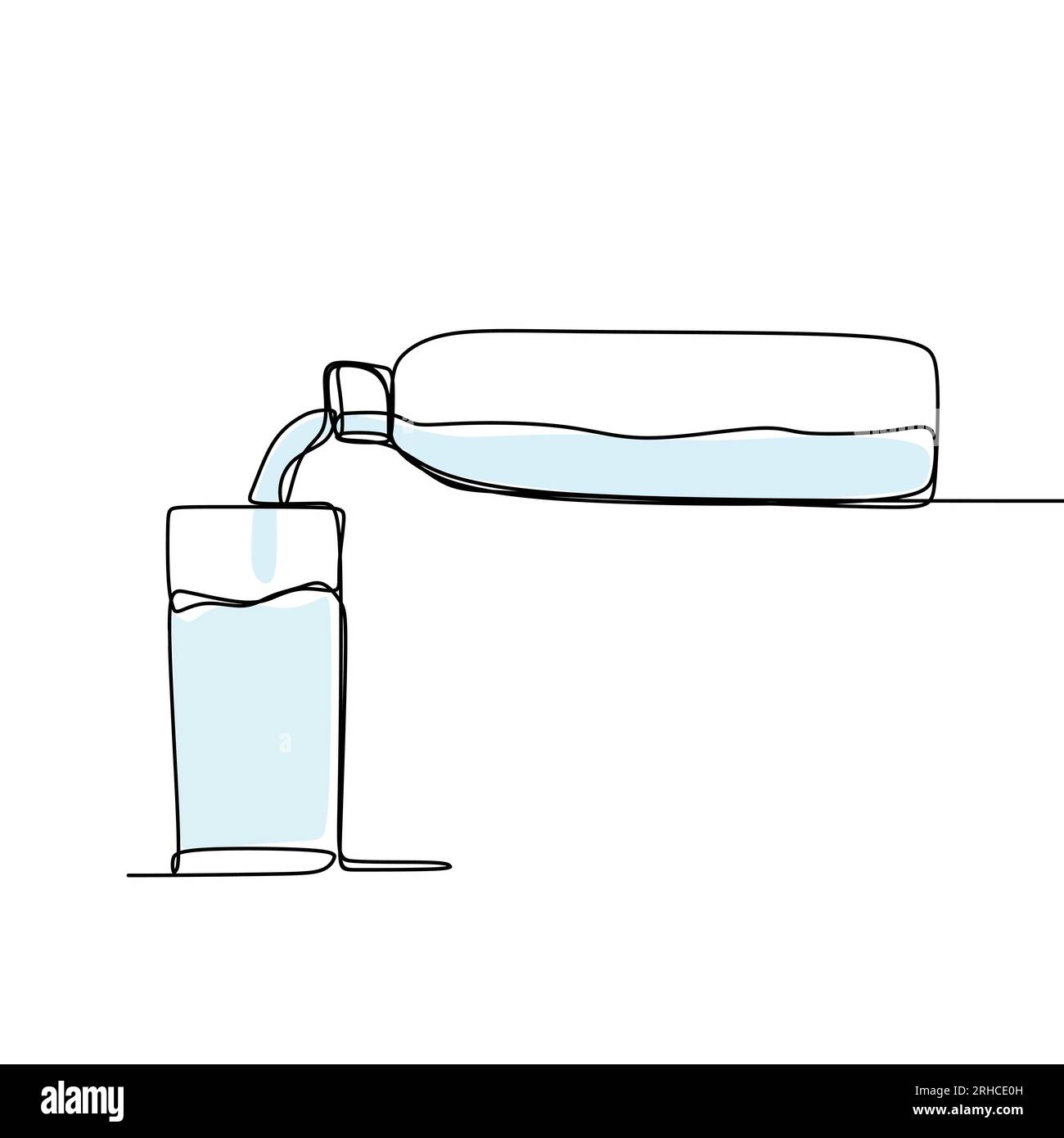 Bottle of mineral water drawing hi-res stock photography and images - Alamy