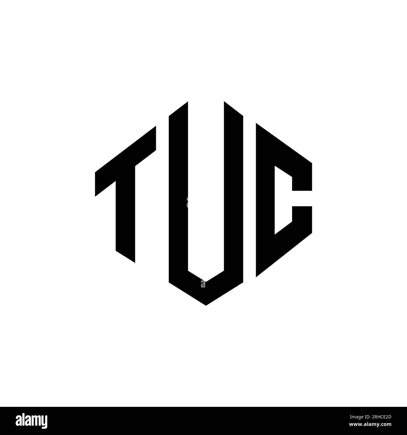 TUC letter logo design with polygon shape. TUC polygon and cube shape ...