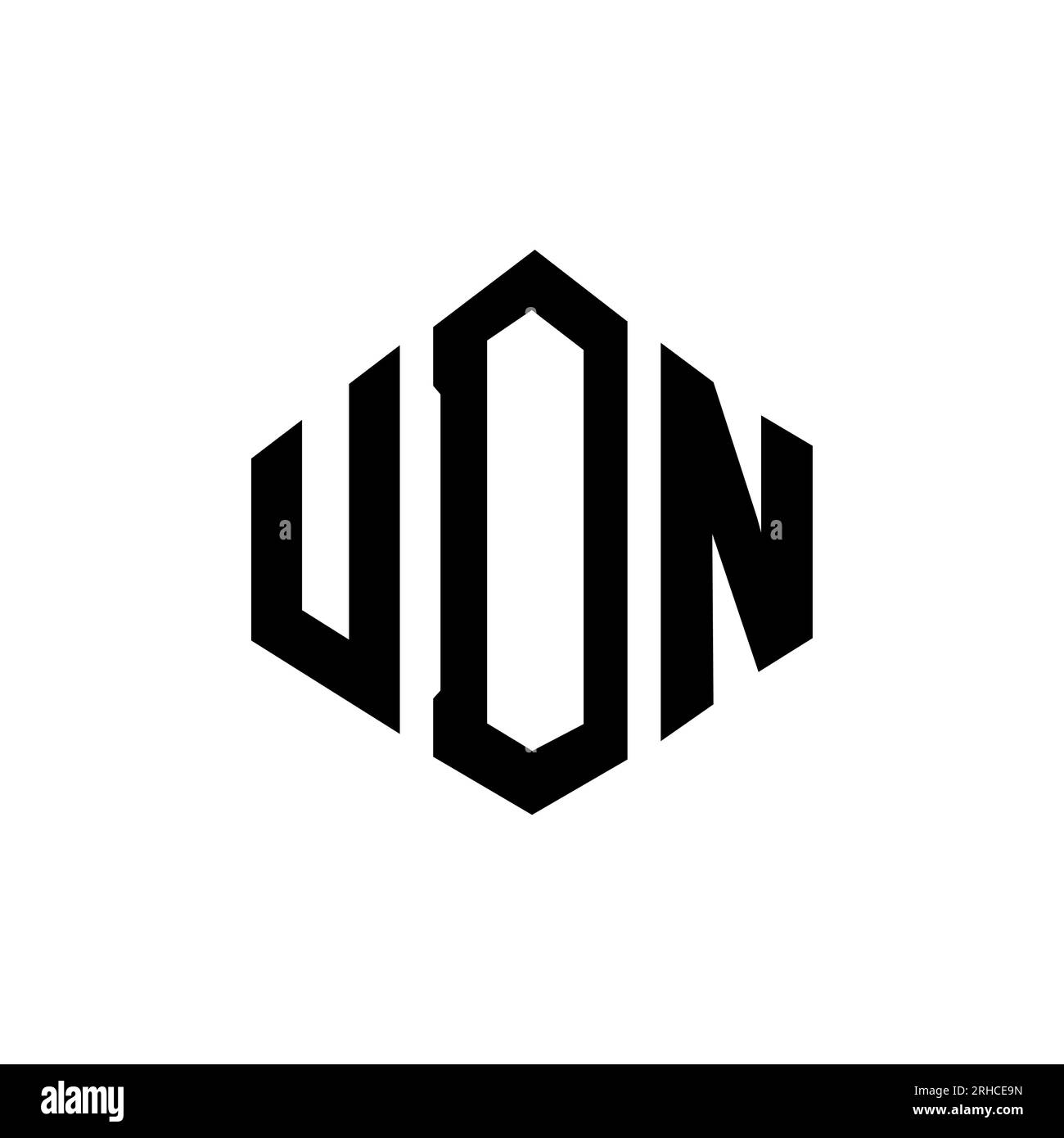 UDN letter logo design with polygon shape. UDN polygon and cube shape ...
