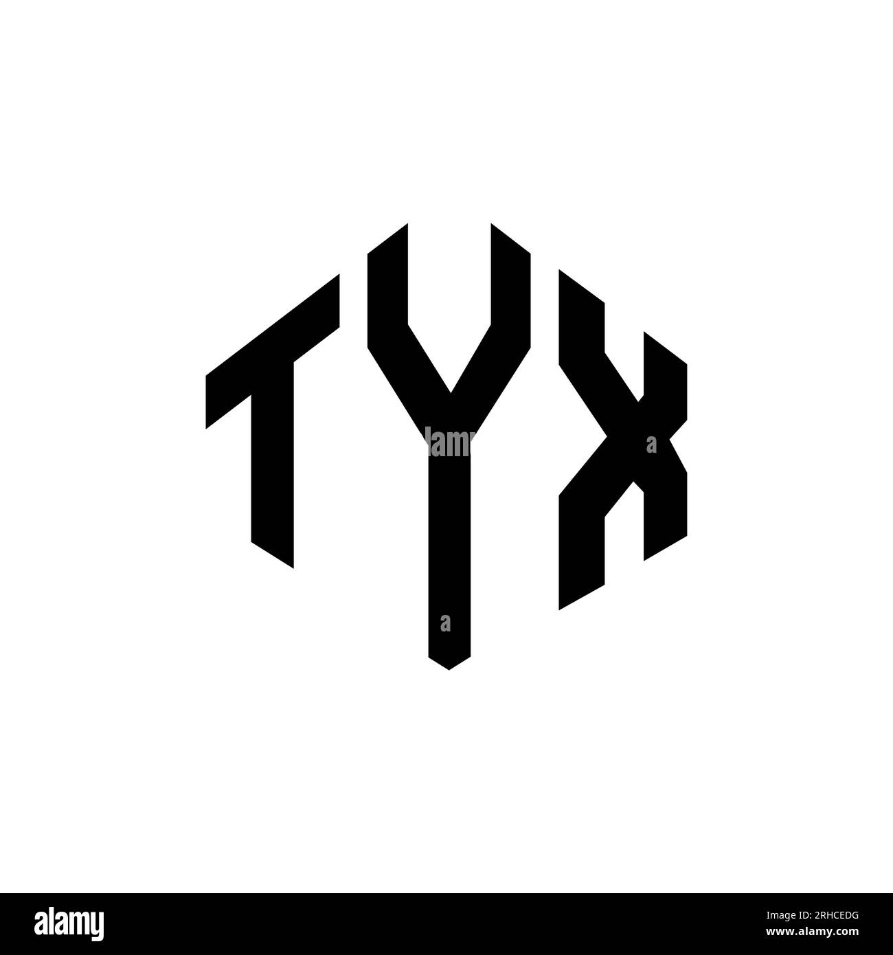TYX letter logo design with polygon shape. TYX polygon and cube shape ...