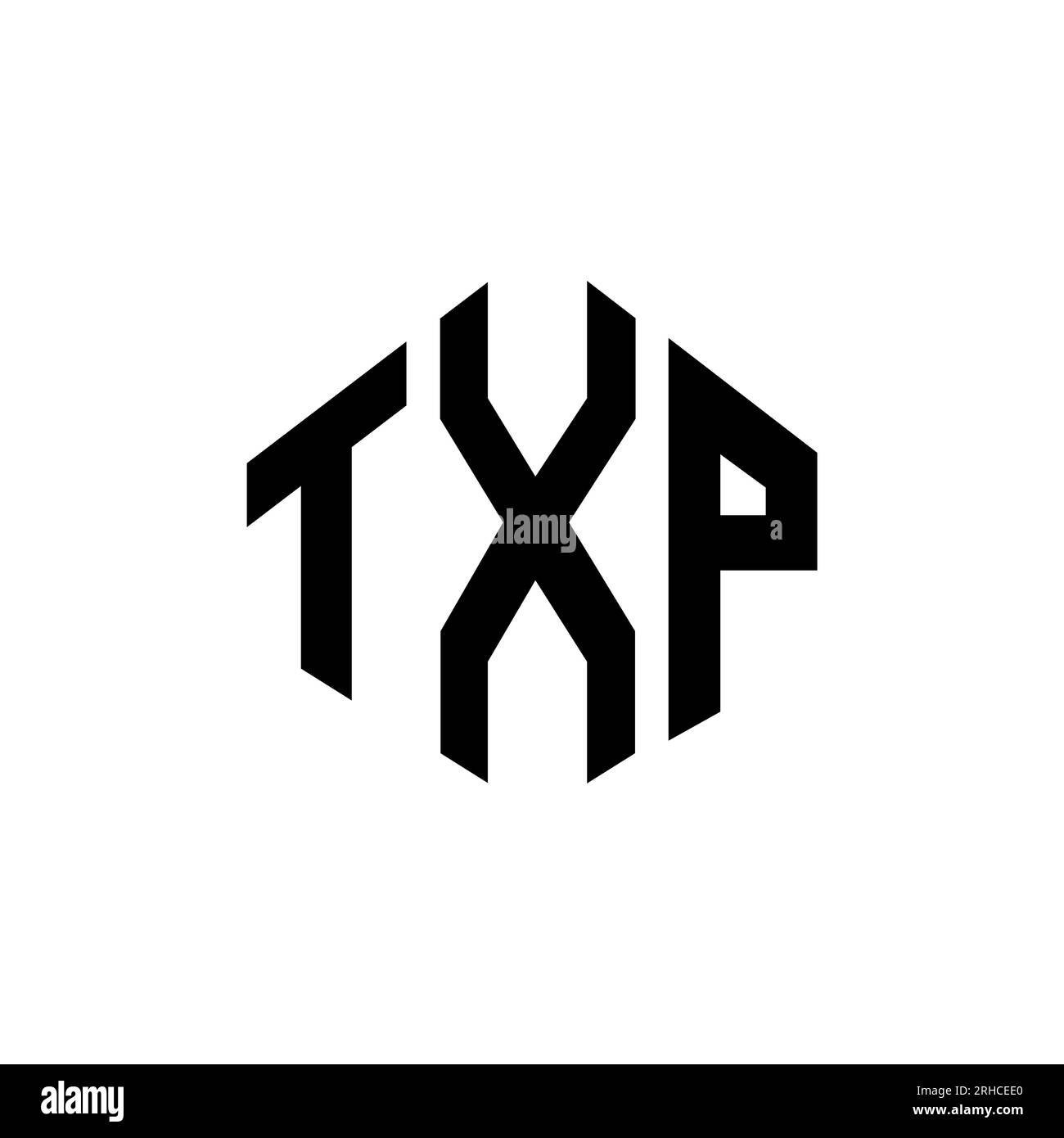 TXP letter logo design with polygon shape. TXP polygon and cube shape ...