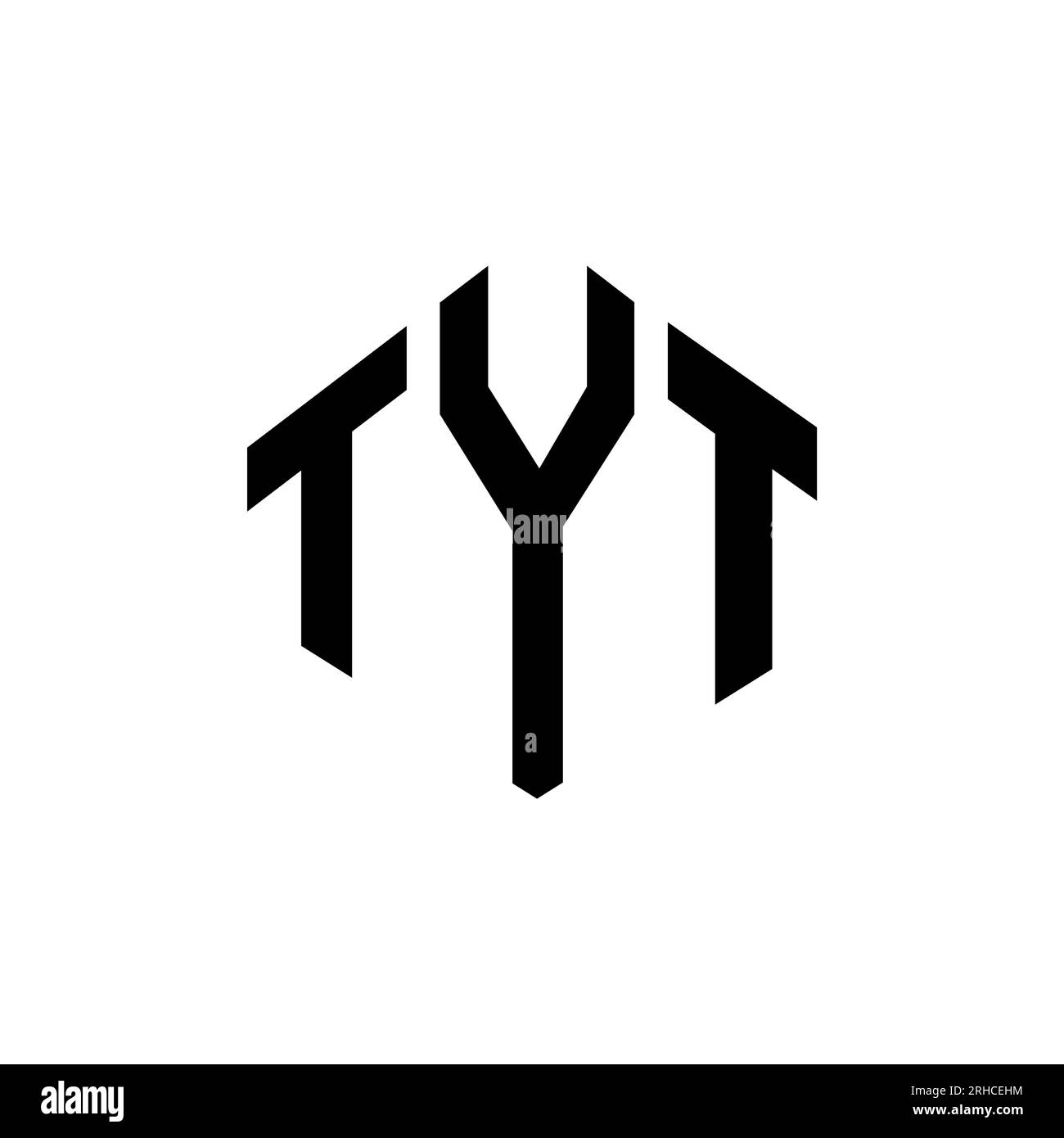 TYT letter logo design with polygon shape. TYT polygon and cube shape ...