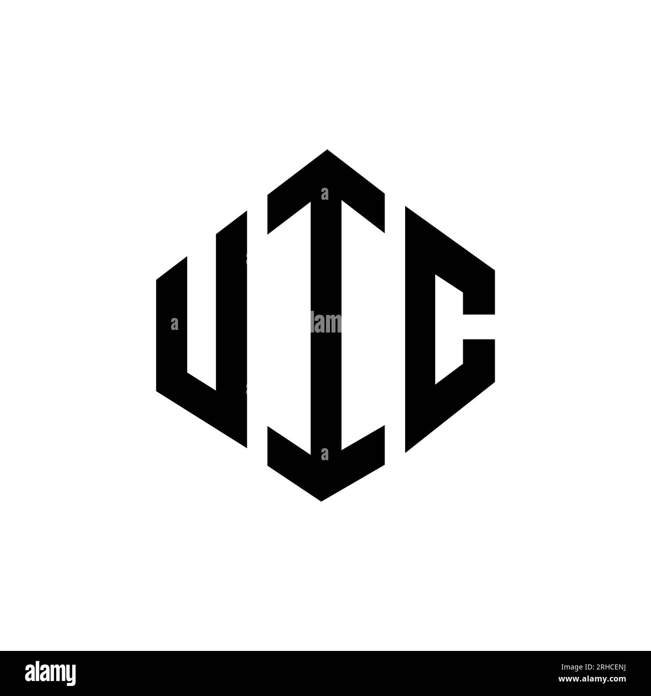 UIC letter logo design with polygon shape. UIC polygon and cube shape ...