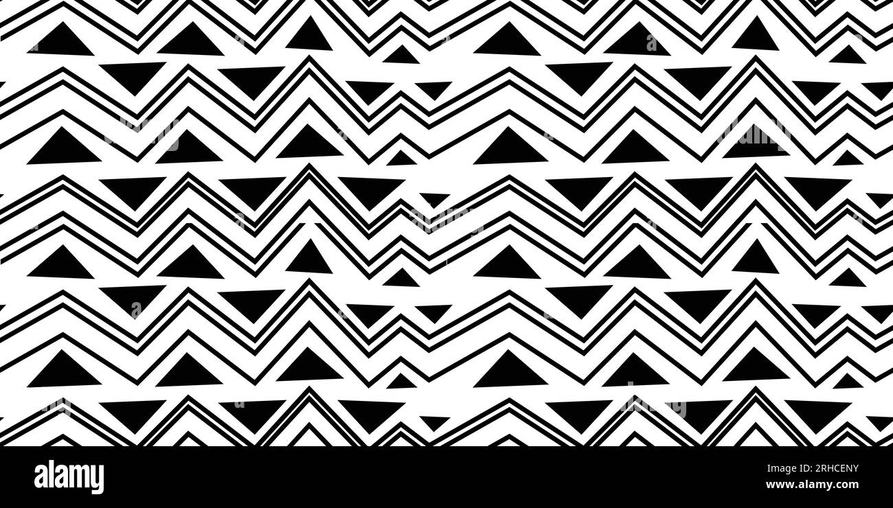 Black and white african ancient motif seamless pattern monochrome ...