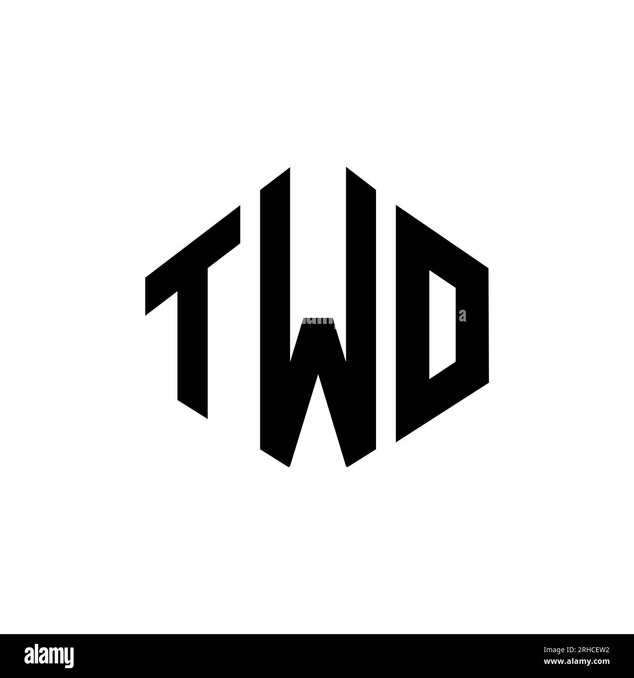 TWO letter logo design with polygon shape. TWO polygon and cube shape ...