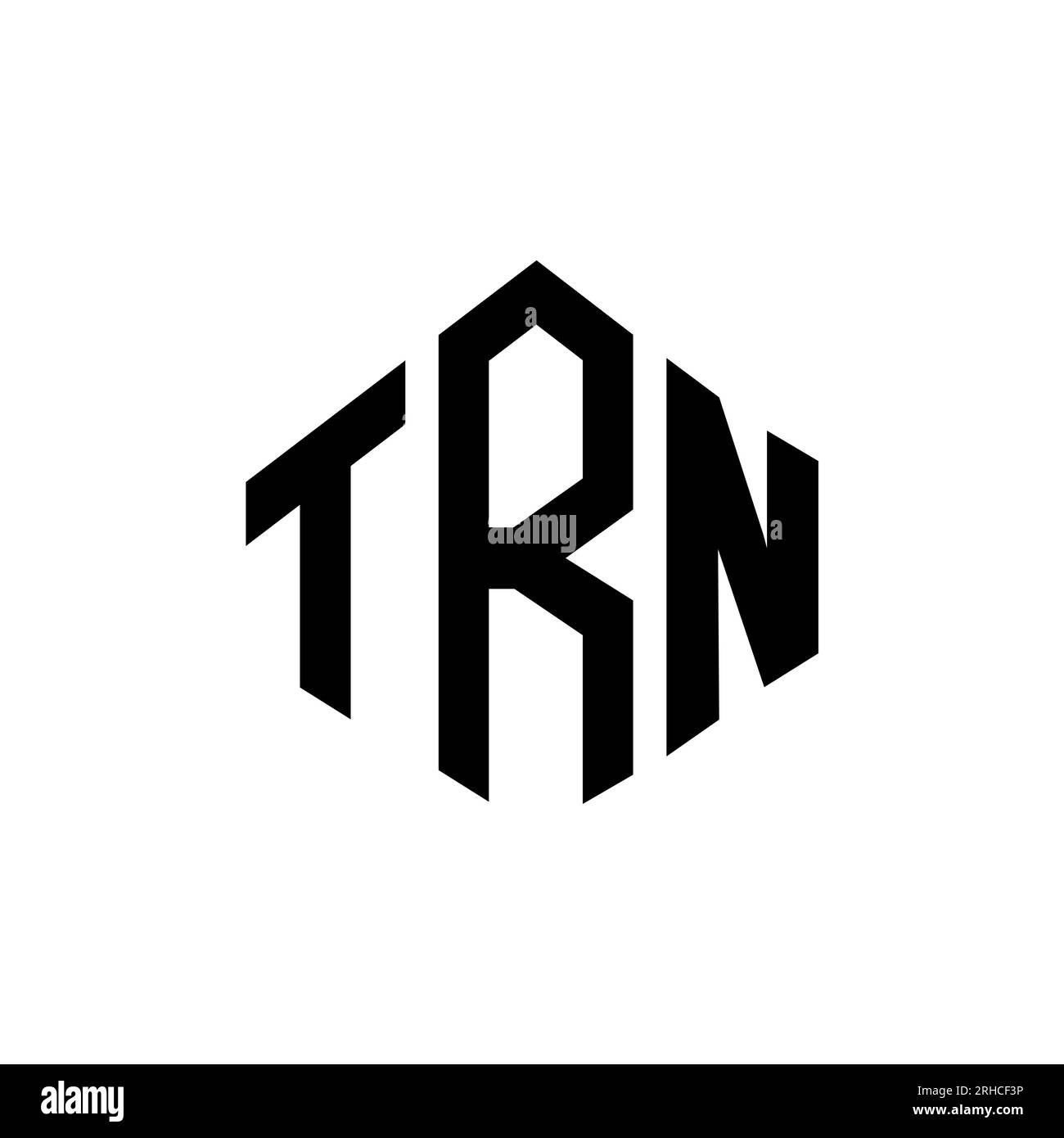 TRN letter logo design with polygon shape. TRN polygon and cube shape ...