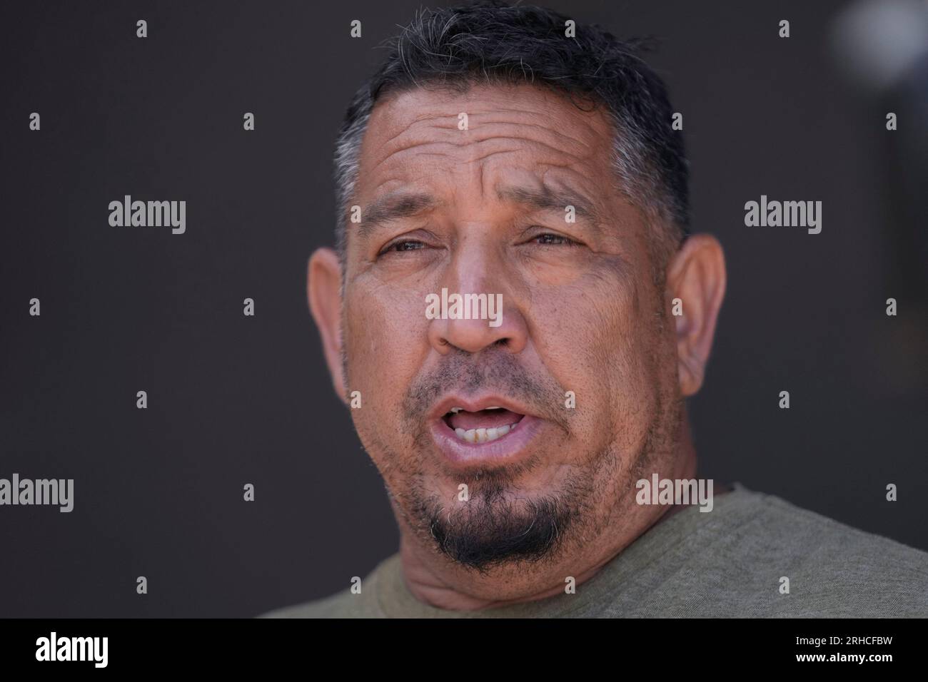 Shane Treu speaks during an interview on Tuesday, Aug. 15, 2023, in ...